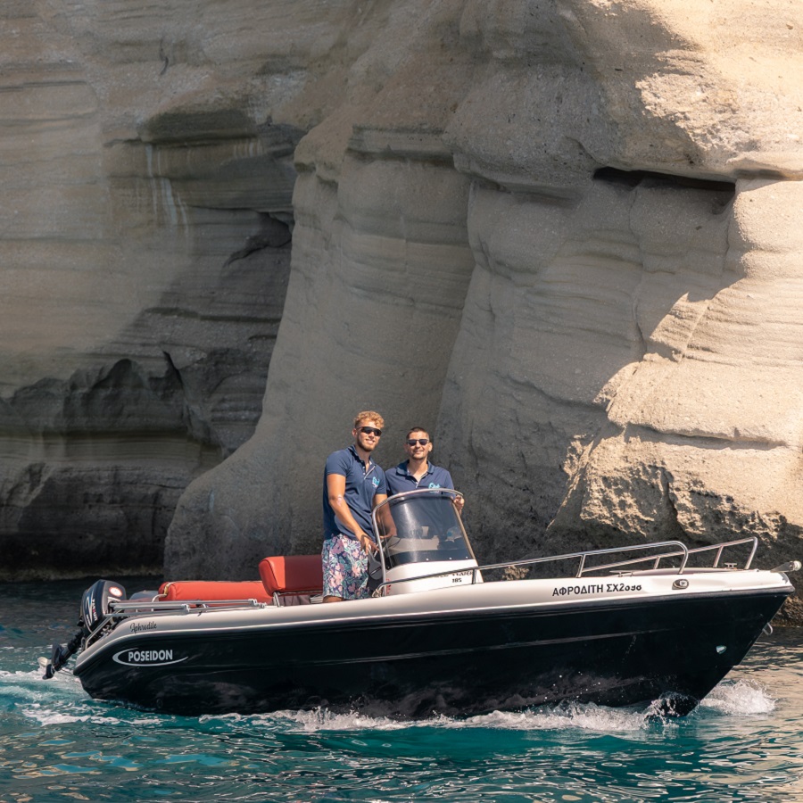 Self-Drive Boat Rentals in Milos | No License Needed | Aphrodite Boats